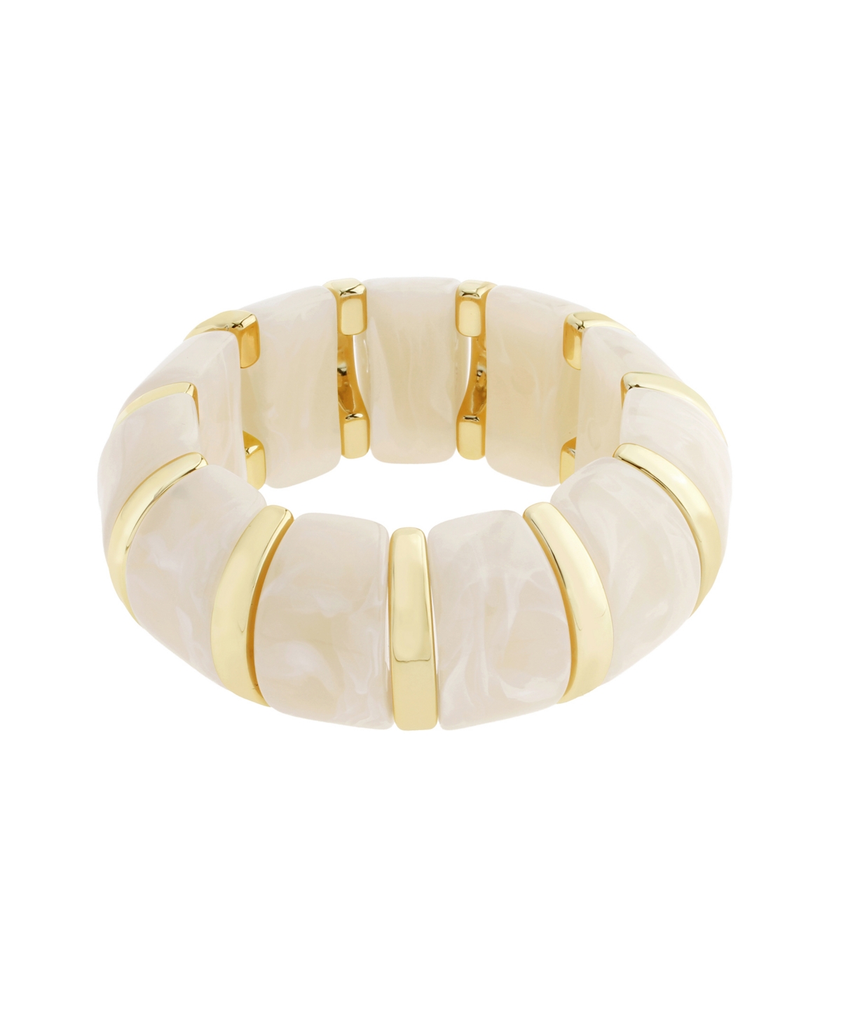 Click here for Steve Madden Cream Boho Resin Stretch Bracelet - C... prices
