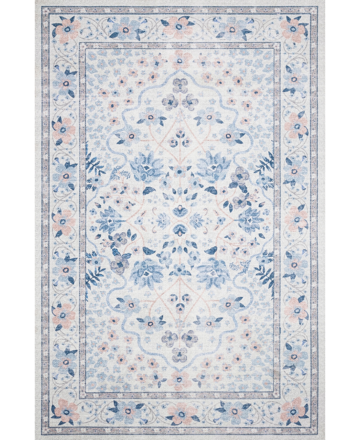 Rifle Paper Co Palais Pal-02 23 x 39 Area Rug - Snow  Sky