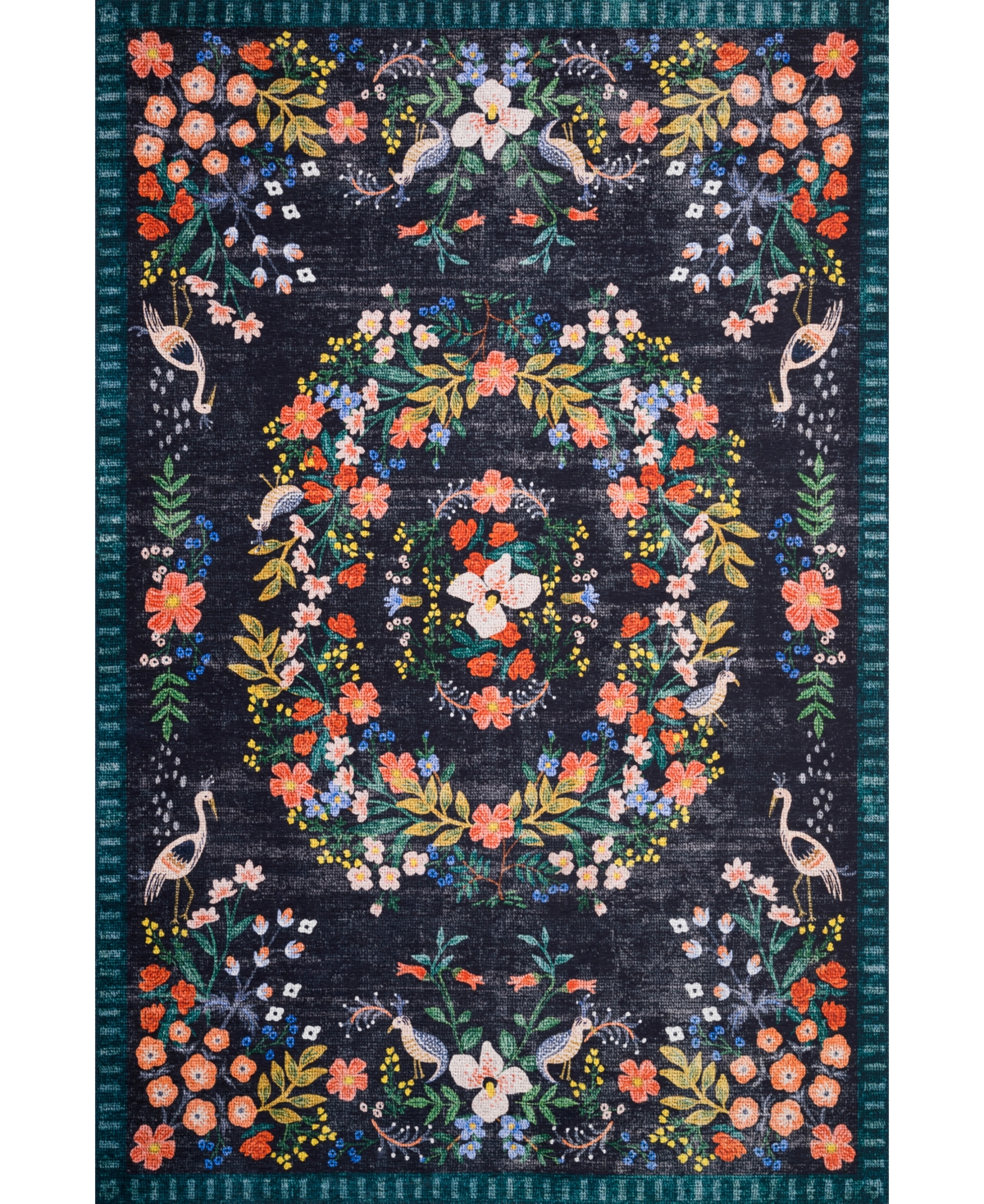 Click here for Rifle Paper Co Palais Pal-03 23 x 39 Area Rug - Bl... prices