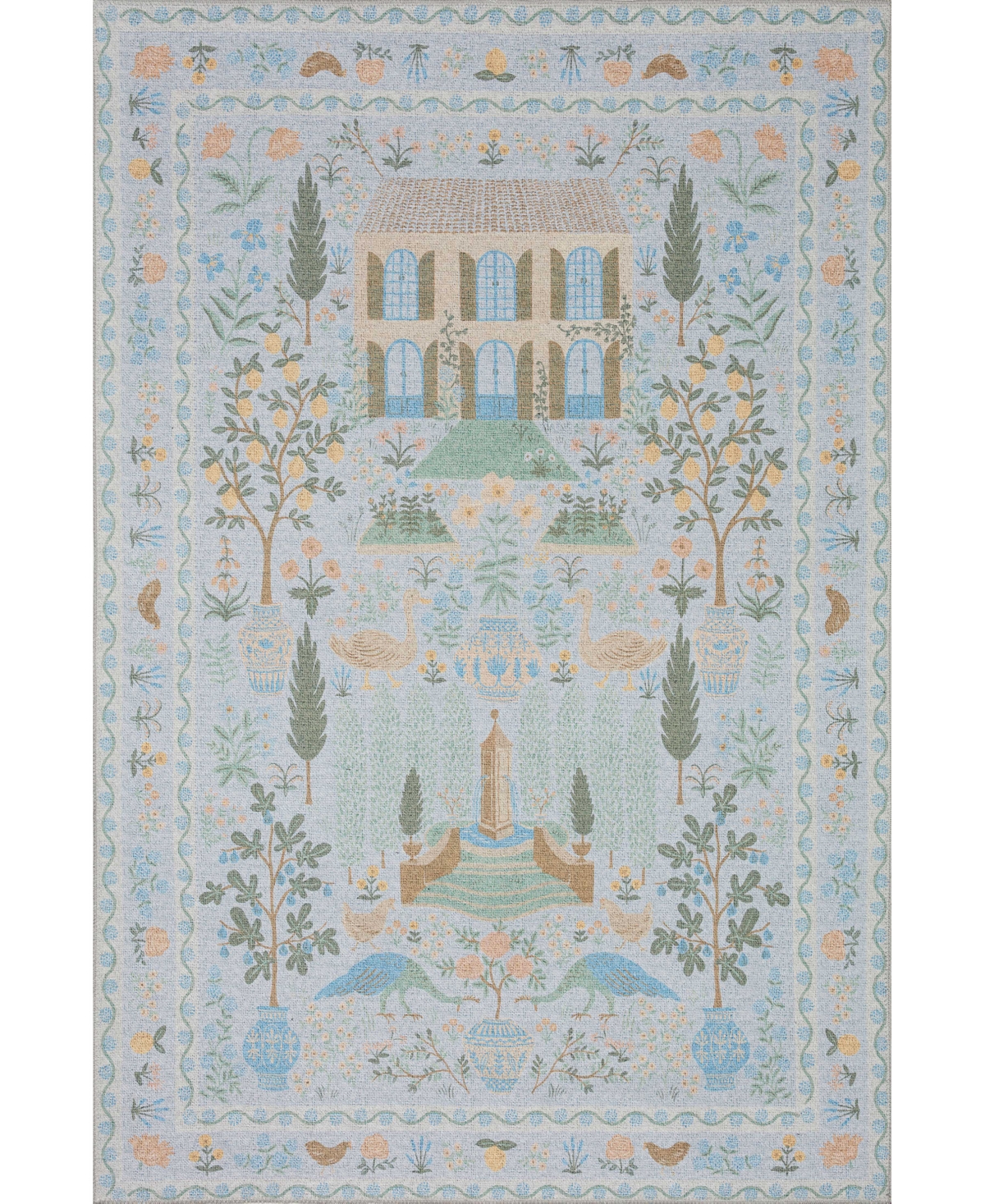 Click here for Rifle Paper Co Menagerie Men-03 23 x 39 Area Rug -... prices