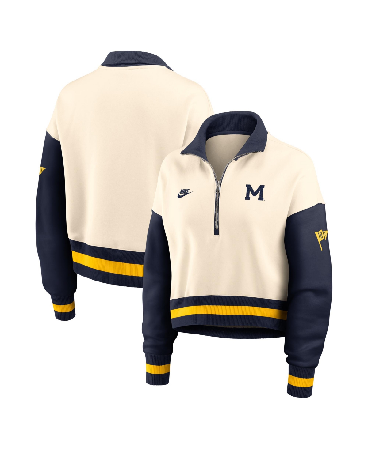 Click here for Nike Womens Natural/Navy Michigan Wolverines Overs... prices