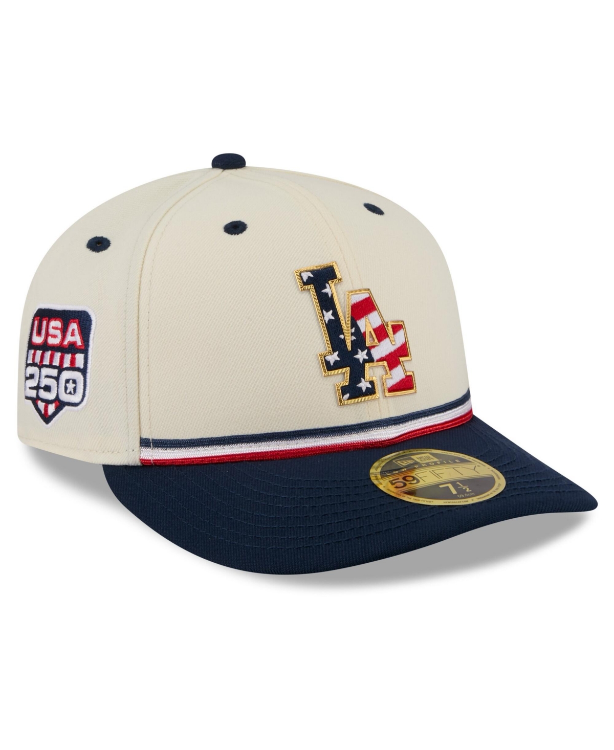 Click here for New Era Mens Cream/Navy Los Angeles Dodgers Usa 25... prices