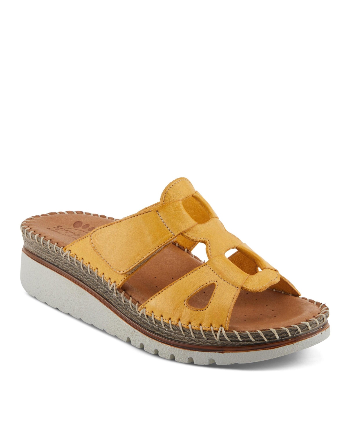 Click here for Spring Step Womens Montera Leather Slide with Buck... prices