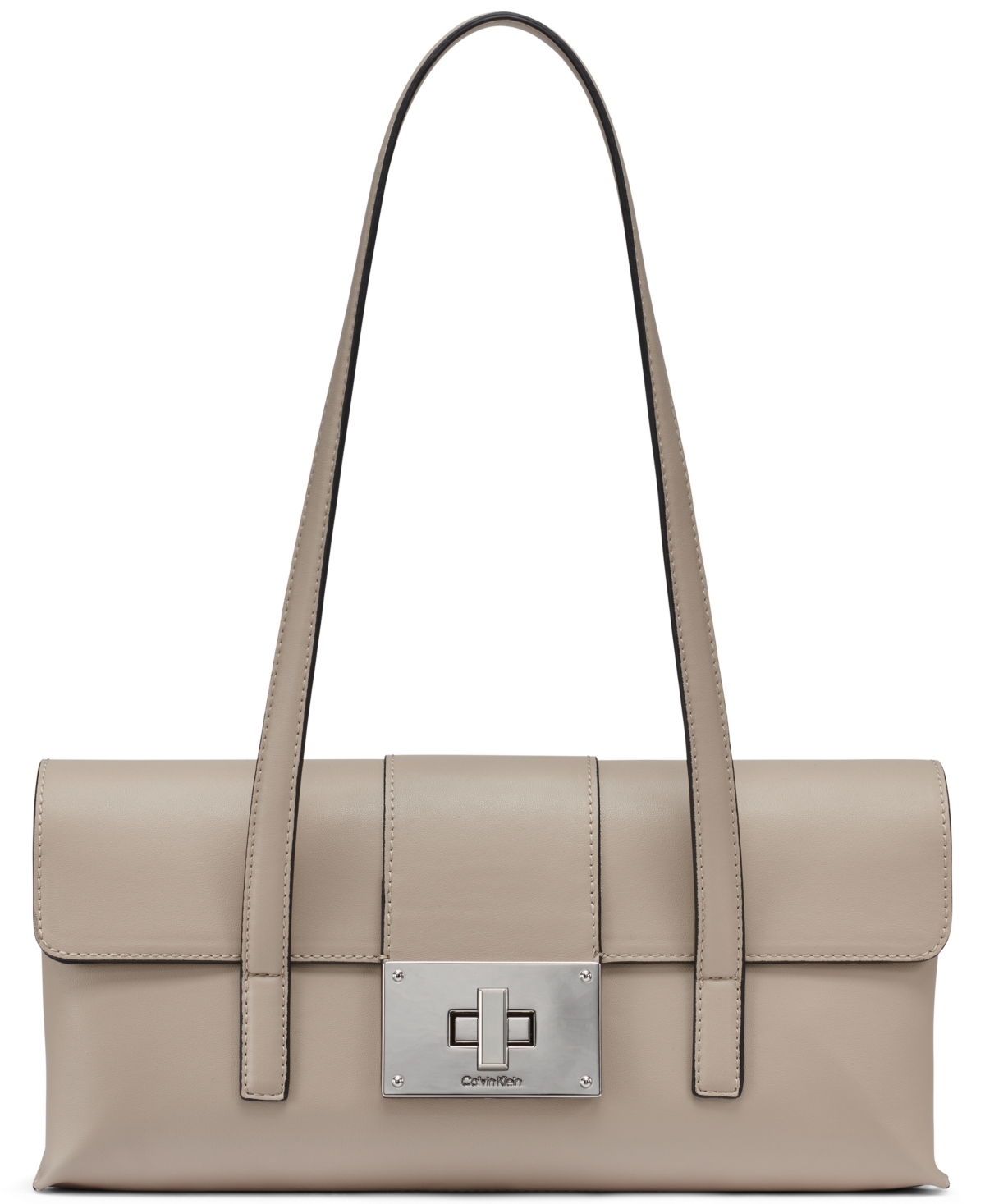 Click here for Calvin Klein Saige Medium Shoulder Handbag - Dune prices