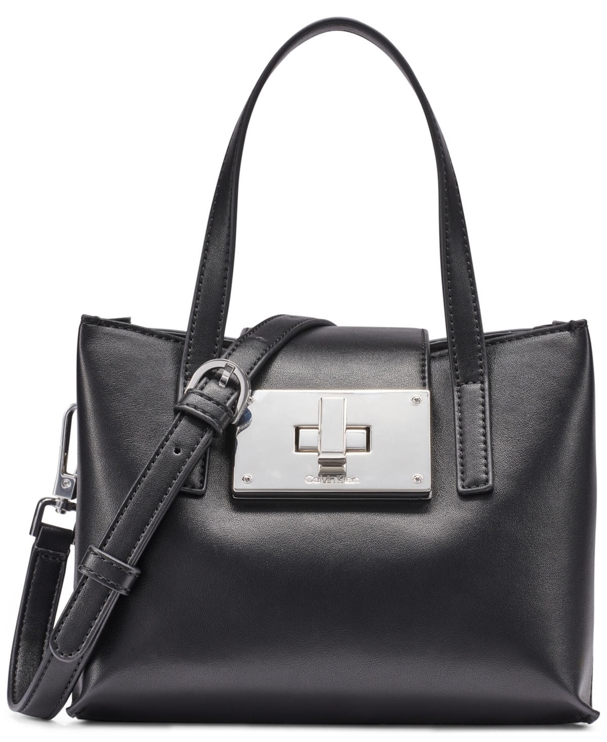 Click here for Calvin Klein Saige Mini Crossbody Handbag - Black/... prices