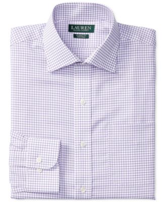 Lauren Ralph Lauren Men's Warren Classic-Fit Non-Iron Lilac and White ...