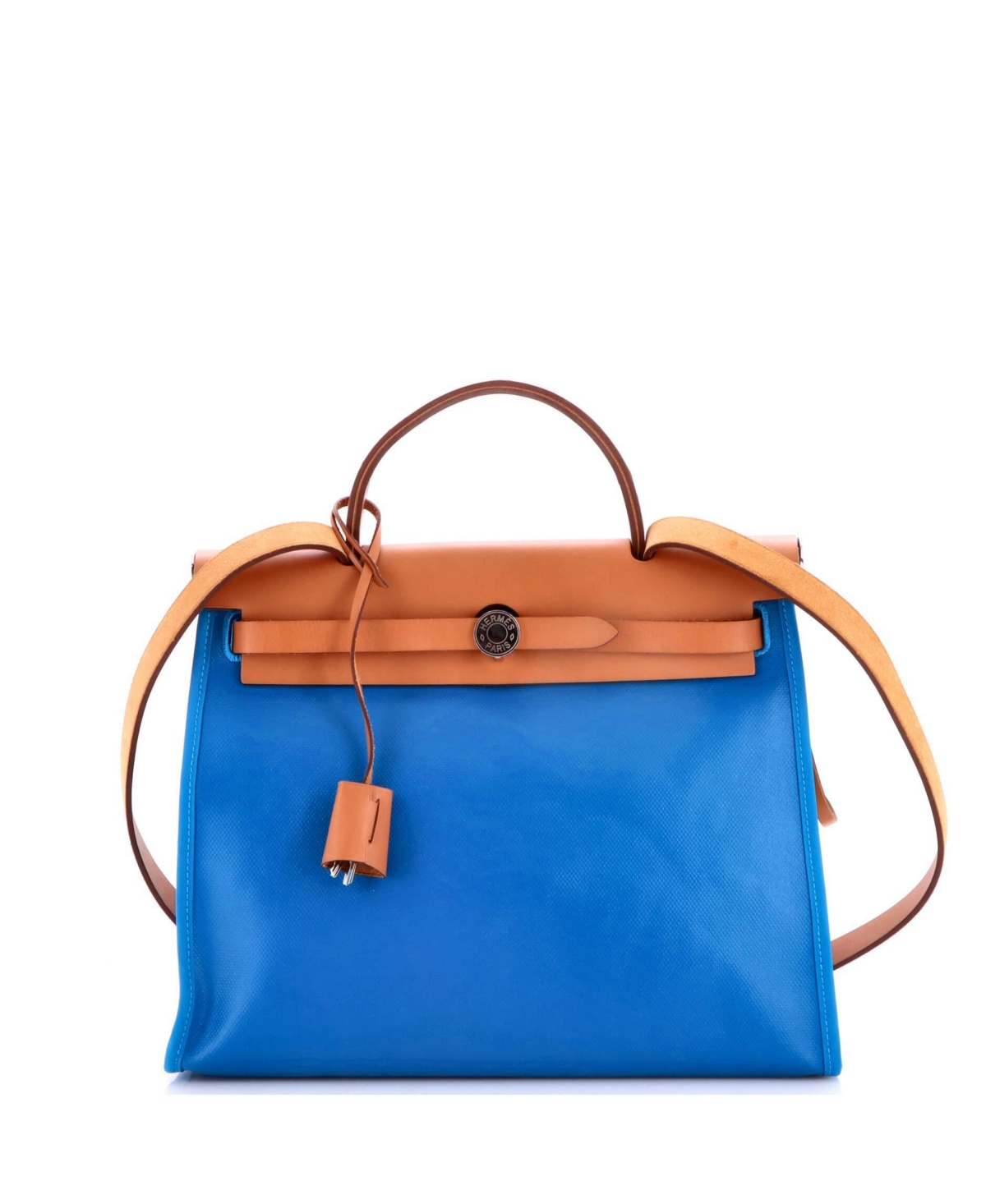 Click here for Pre-Owned HERMES 31 Herbag Zip Berline Vache Canva... prices