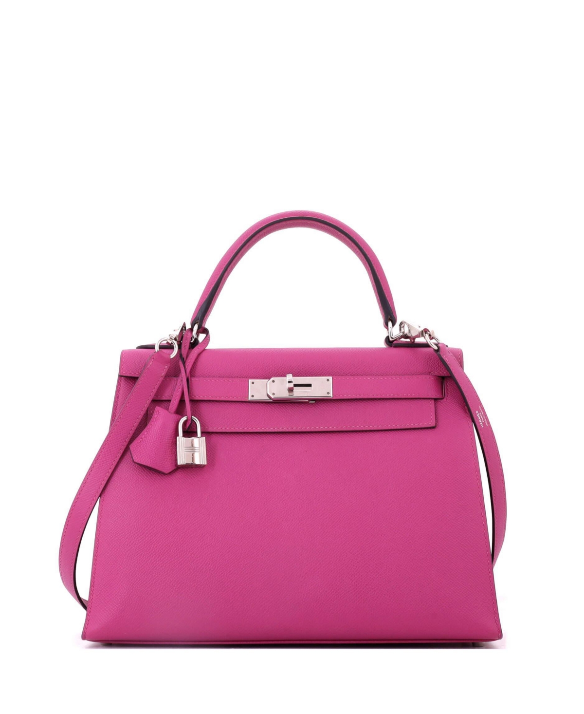 Click here for Pre-Owned HERMES Kelly 28 Handbag Pink Epsom with... prices