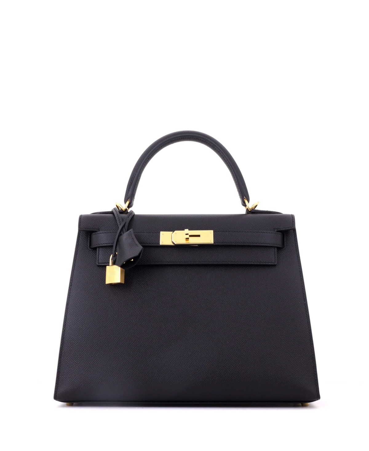 Click here for Pre-Owned HERMES Kelly 28 Handbag Black Epsom with... prices
