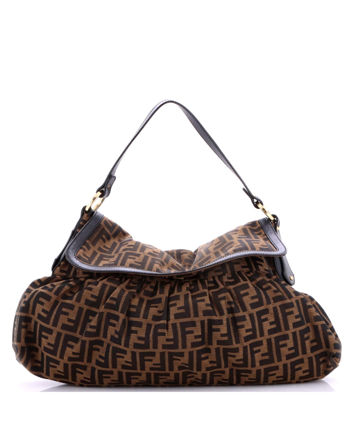 Click here for Pre-Owned Fendi Medium Chef Flap Bag Zucca Canvas... prices