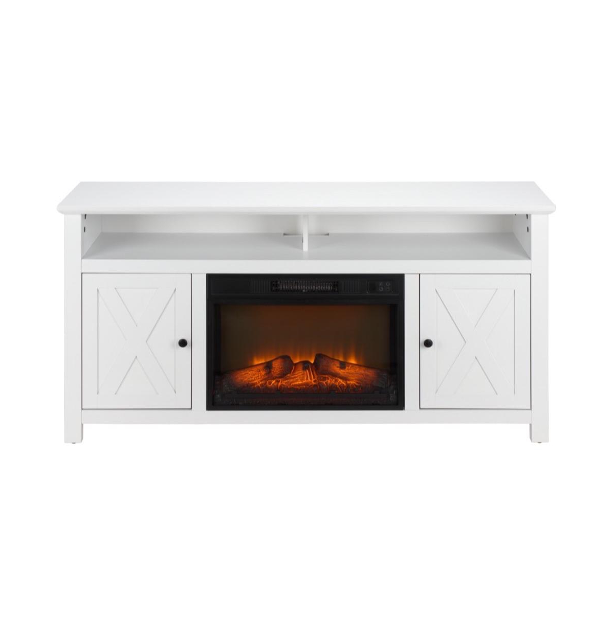 Click here for Augusta Home Cliff 2 Door Wood Fireplace - White prices