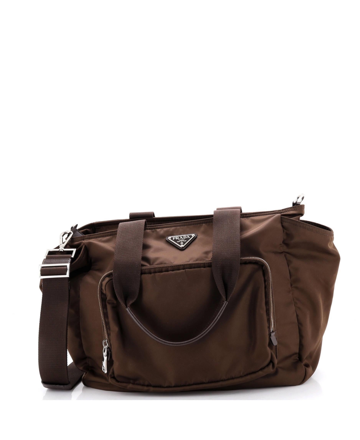 Click here for Pre-Owned Prada Medium Baby Bag Re-Nylon - Brown prices