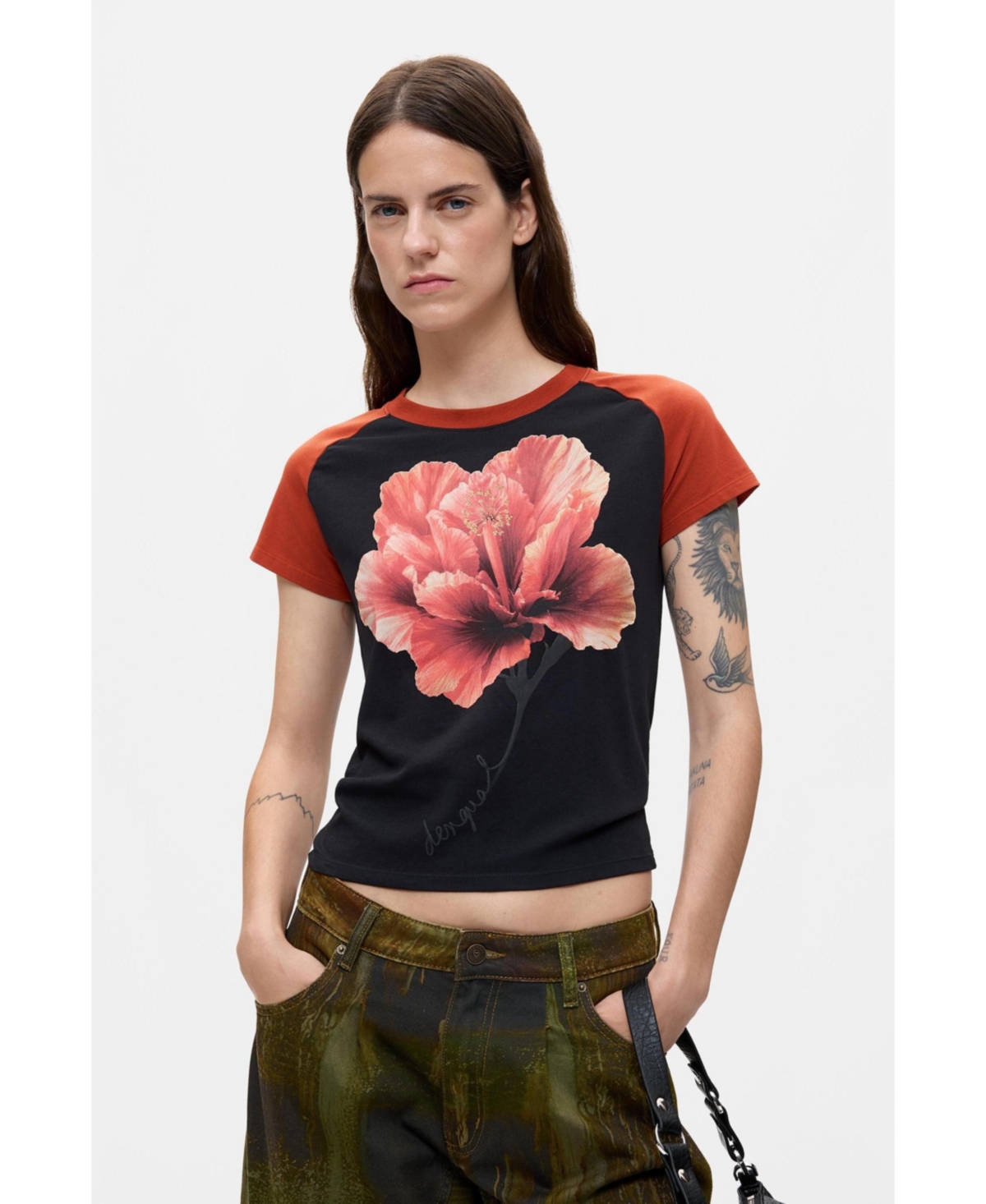 Click here for Desigual Womens Printed short sleeve t-shirt - Bla... prices