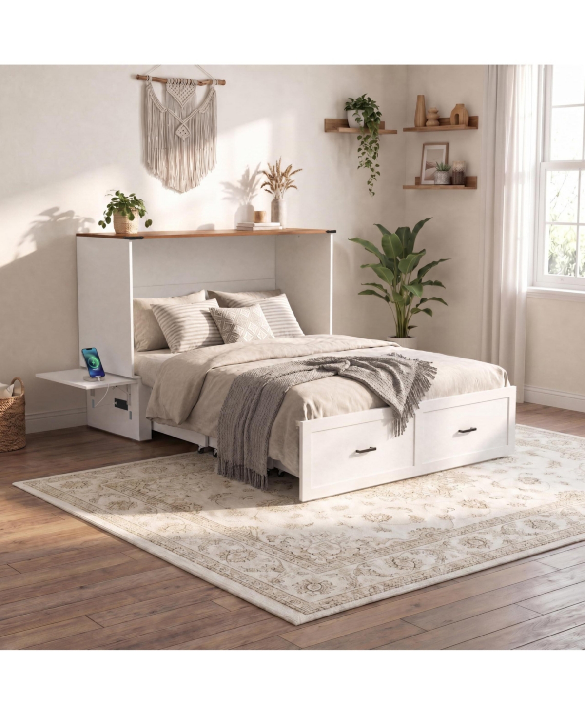 Click here for homfan Murphy Chest Bed with Drawer and Charging S... prices