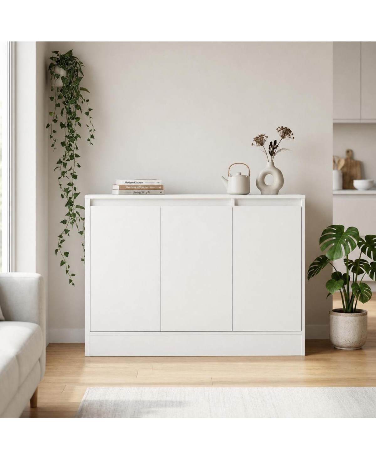 Click here for homfan 55 Inch Sideboard Buffet Cabinet with Doors... prices