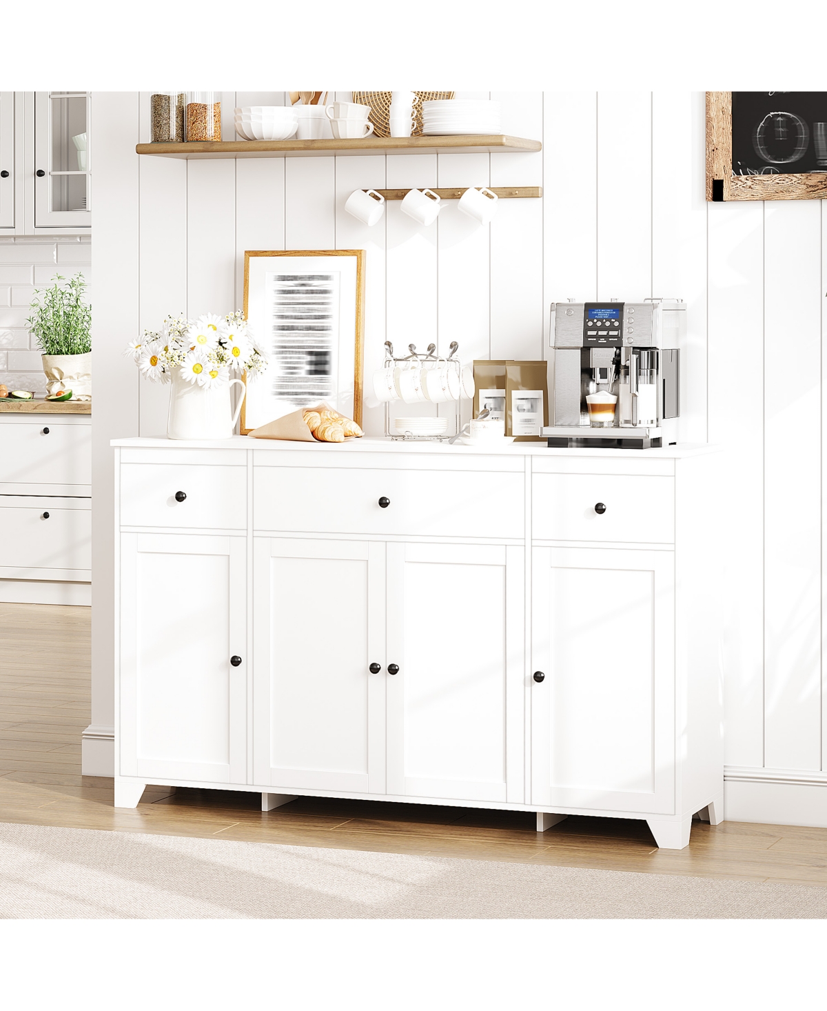 Click here for homfan 55 Buffet Cabinet Farmhouse Sideboard with... prices