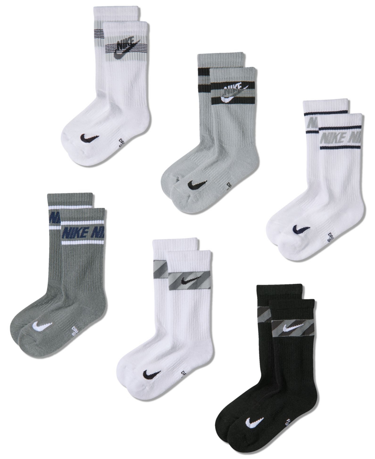Click here for Nike Everyday Kids Cushioned Crew Socks  6-Pack -... prices