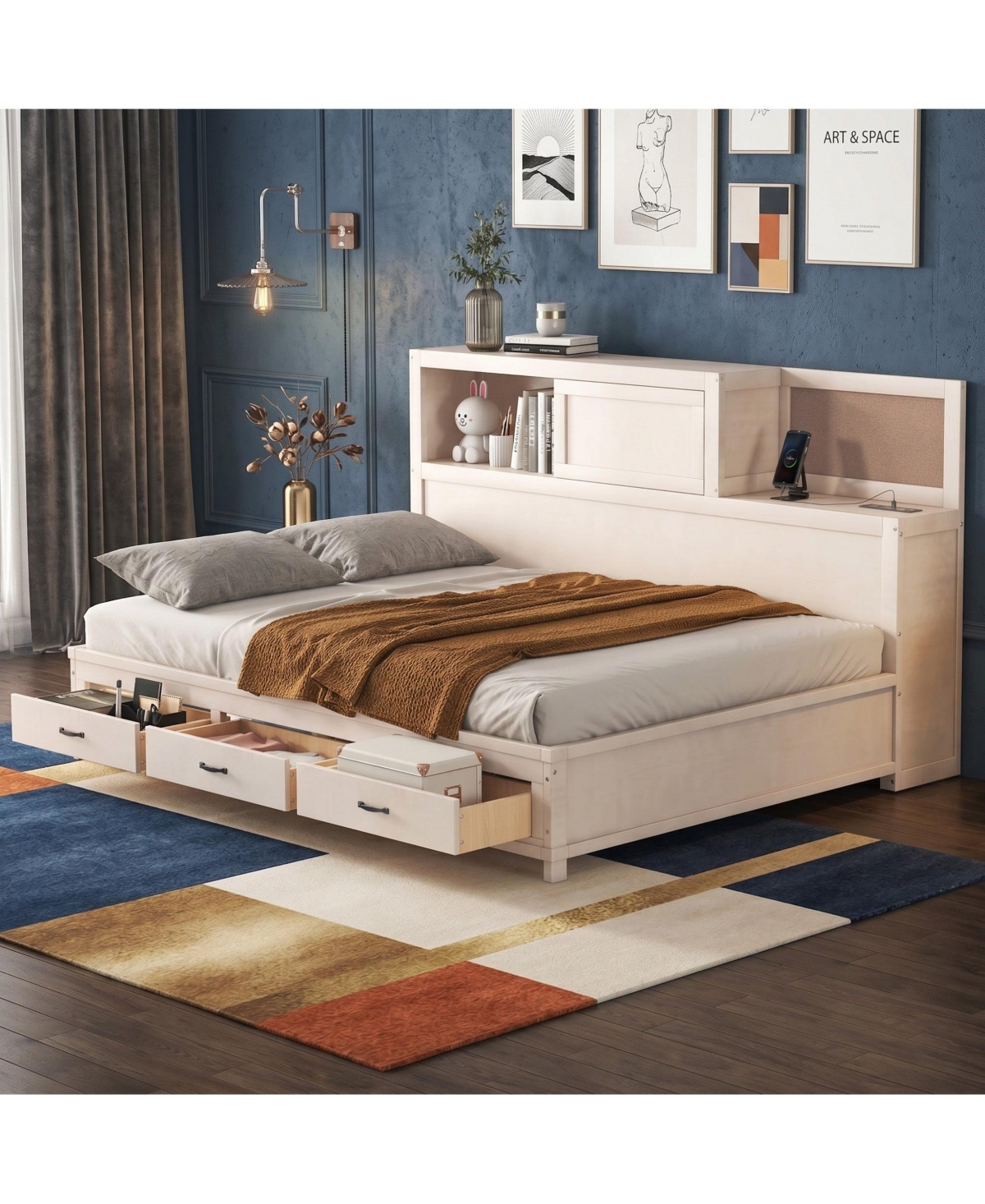Click here for Sailvan Full Size Wooden Daybed with 3 Storage Dra... prices