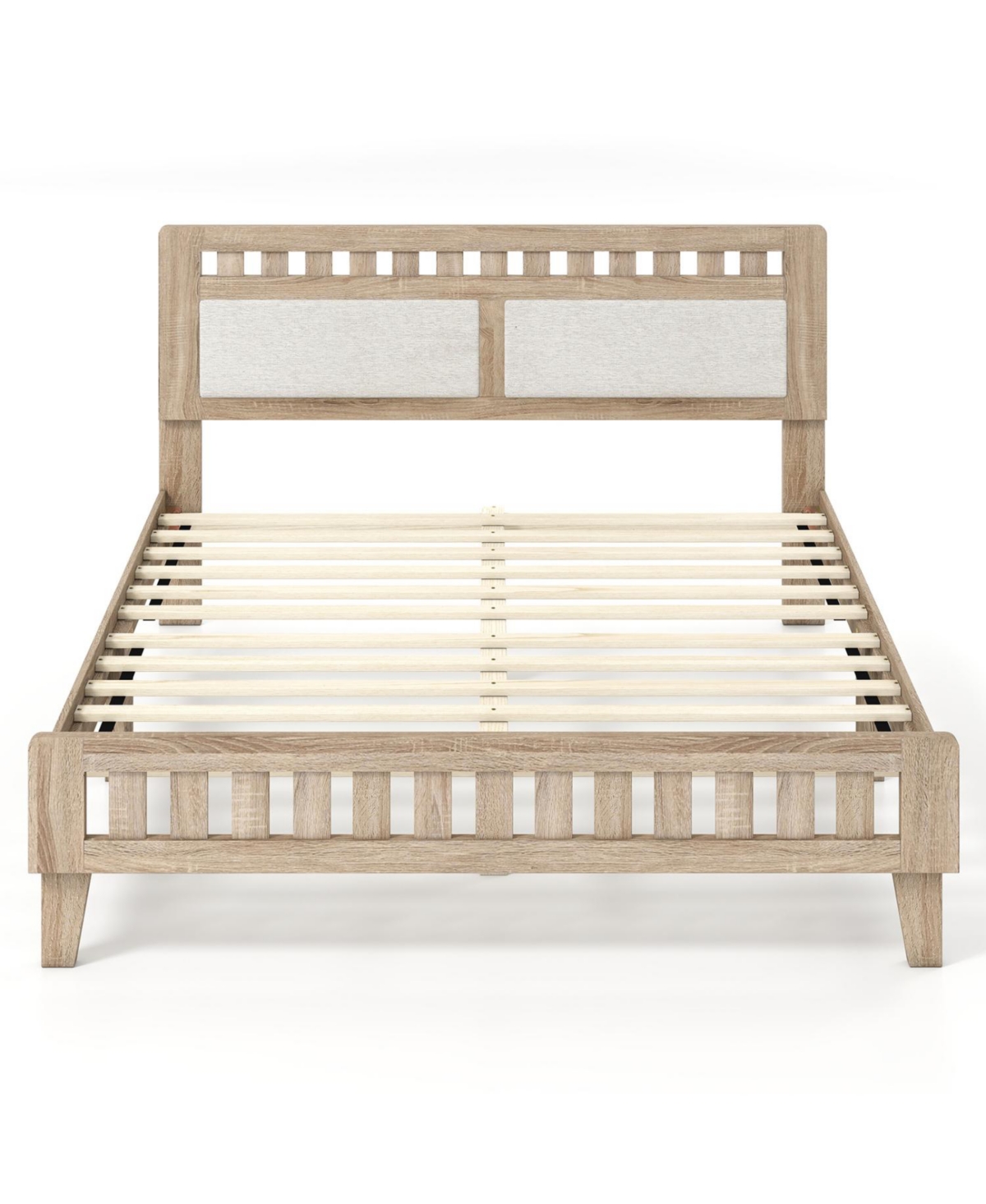 Click here for Slickblue Wood Queen Bed Frame with Padded Upholst... prices