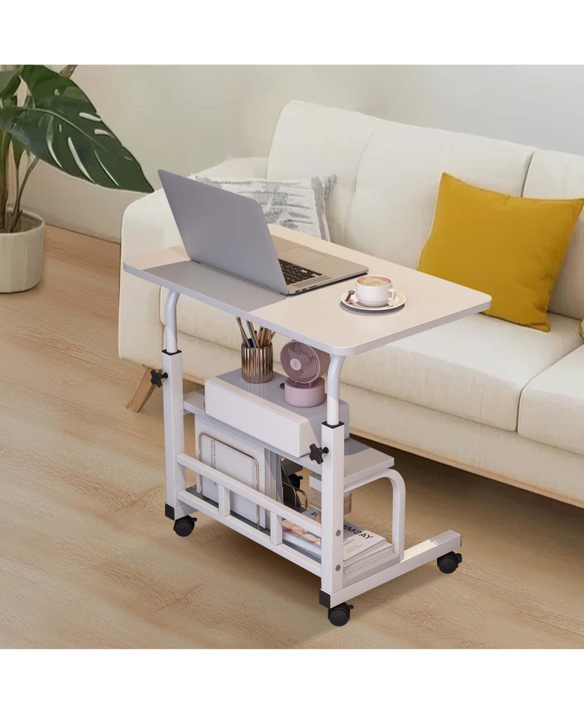 Click here for homfan Adjustable Height Mobile Standing Desk with... prices
