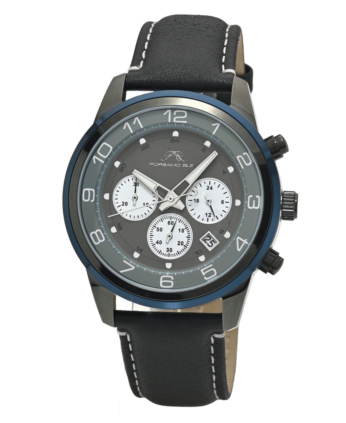 Click here for Porsamo Bleu Mens Arthur Genuine Leather Band Watc... prices
