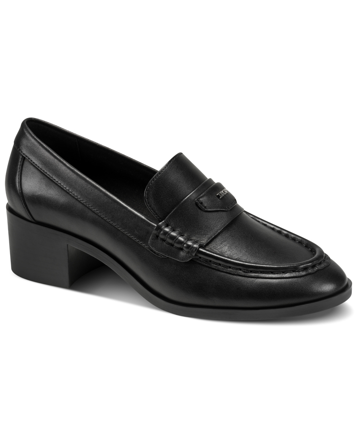 Click here for Dkny Womens Londy Slip-On Heeled Loafers - Black prices
