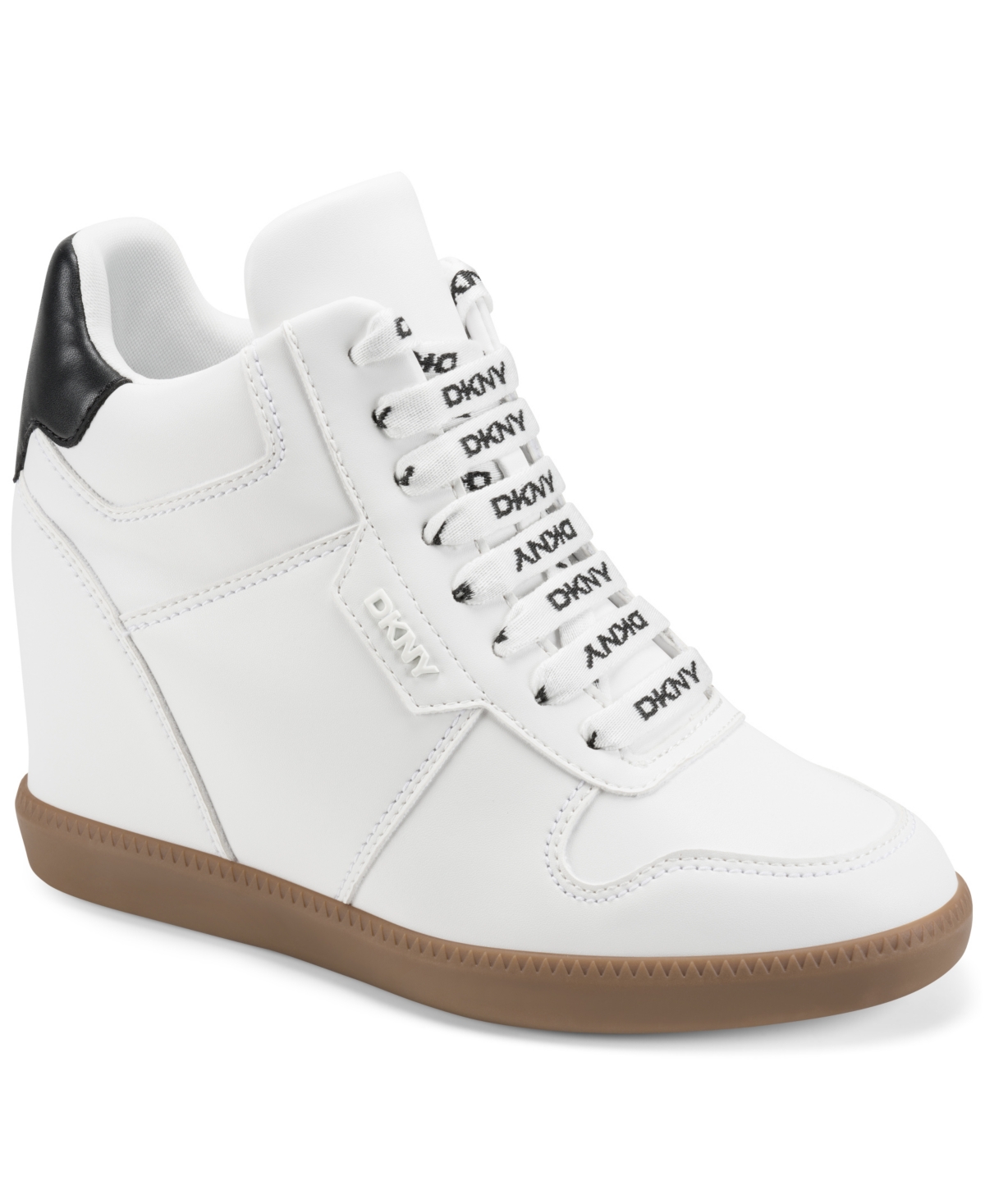 Click here for Dkny Womens Sereina Lace-Up Wedge Sneakers - White... prices