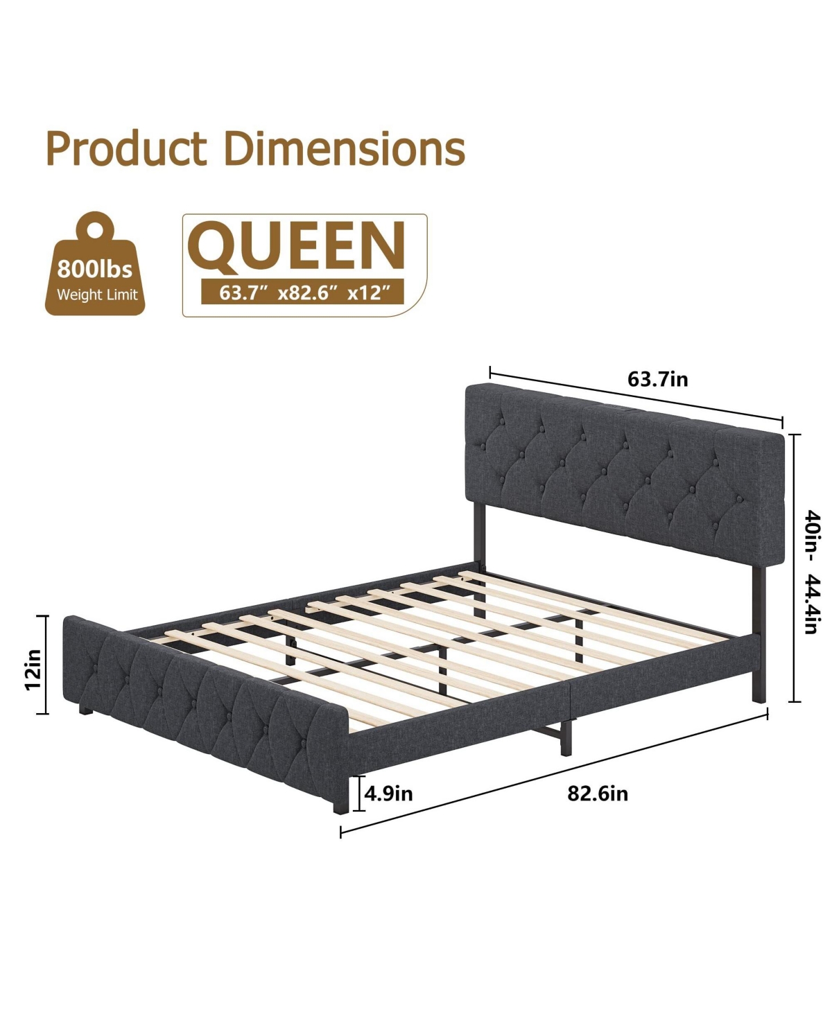 Click here for gaomon Queen Platform Bed  Adjustable Height  Usb... prices