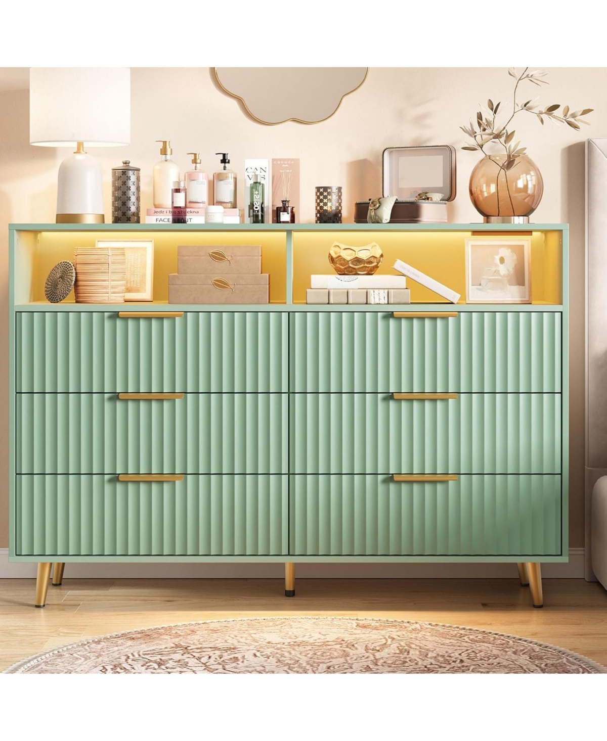 Click here for gaomon 6 Drawers Dresser for Bedroom  53.9 Wide Dr... prices