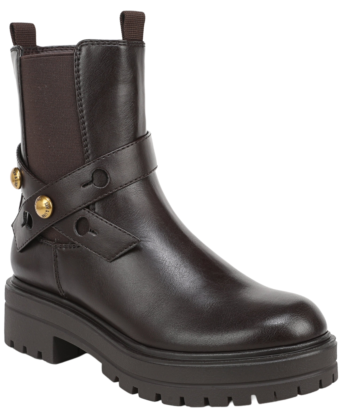 Click here for Sam and Libby Womens Kenya Lug Sole Pull-On Bootie... prices