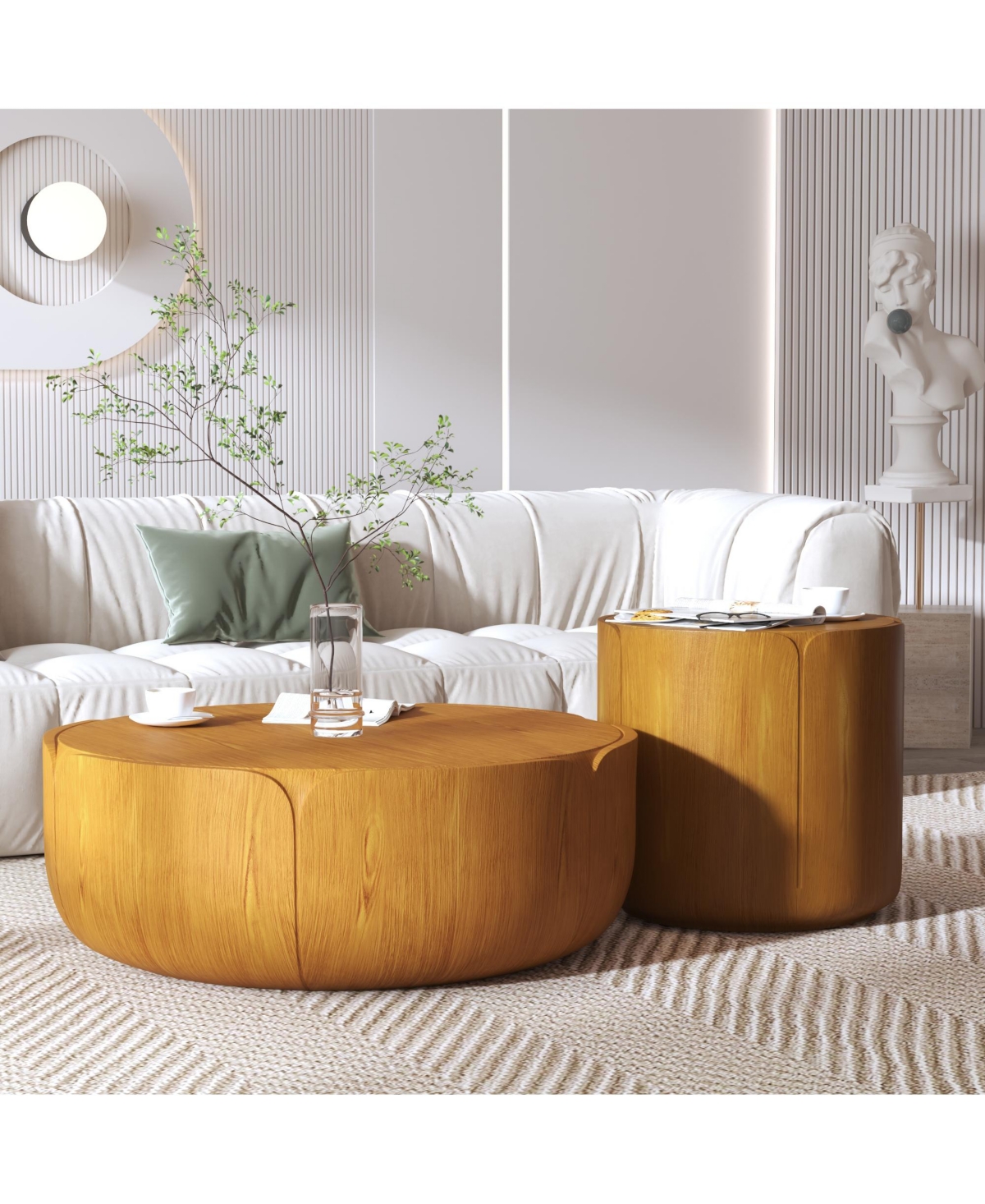 Click here for Clihome Round Outdoor Indoor Coffee Table Set  Mod... prices
