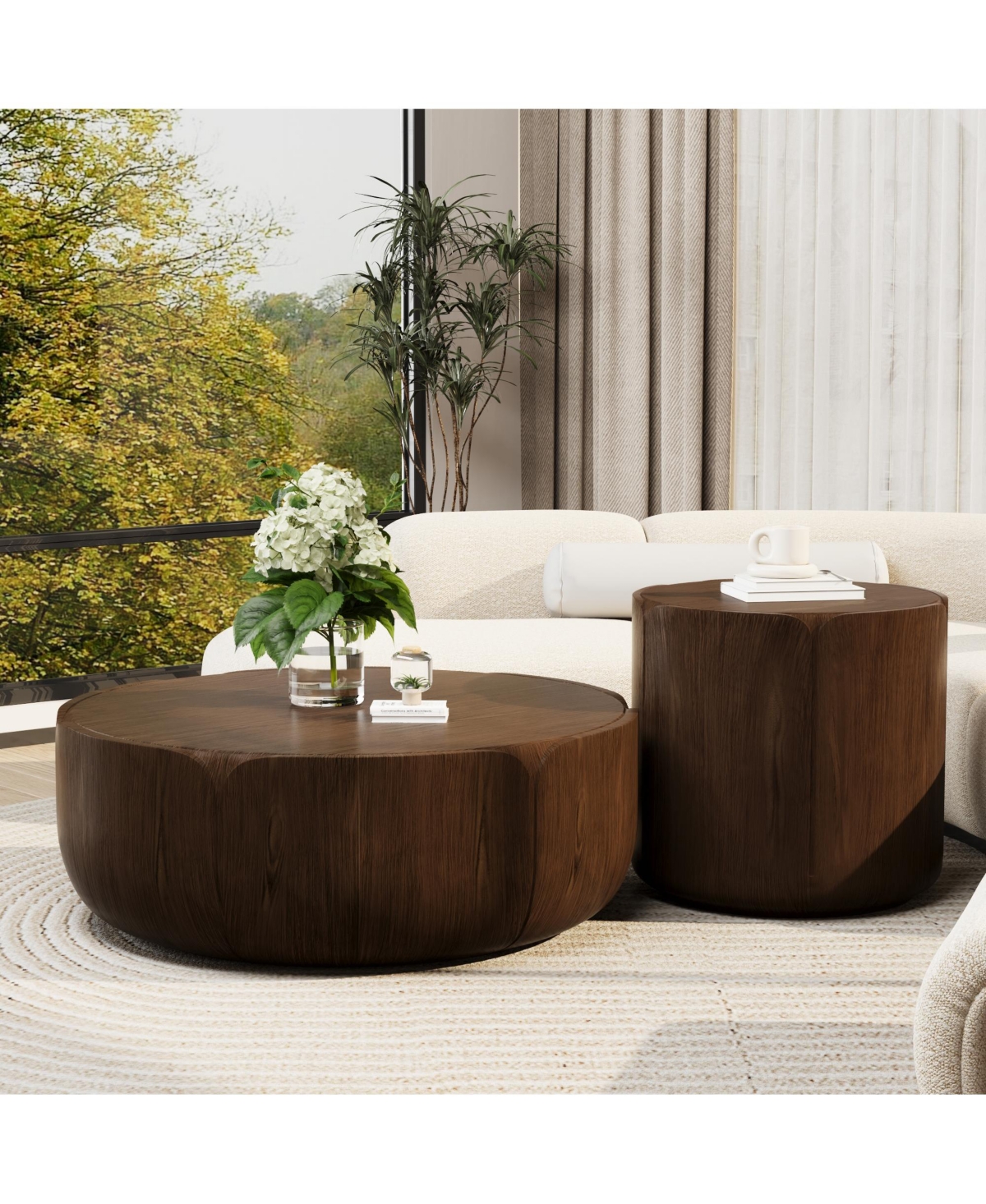 Click here for Clihome Round Outdoor Indoor Coffee Table Set  Mod... prices