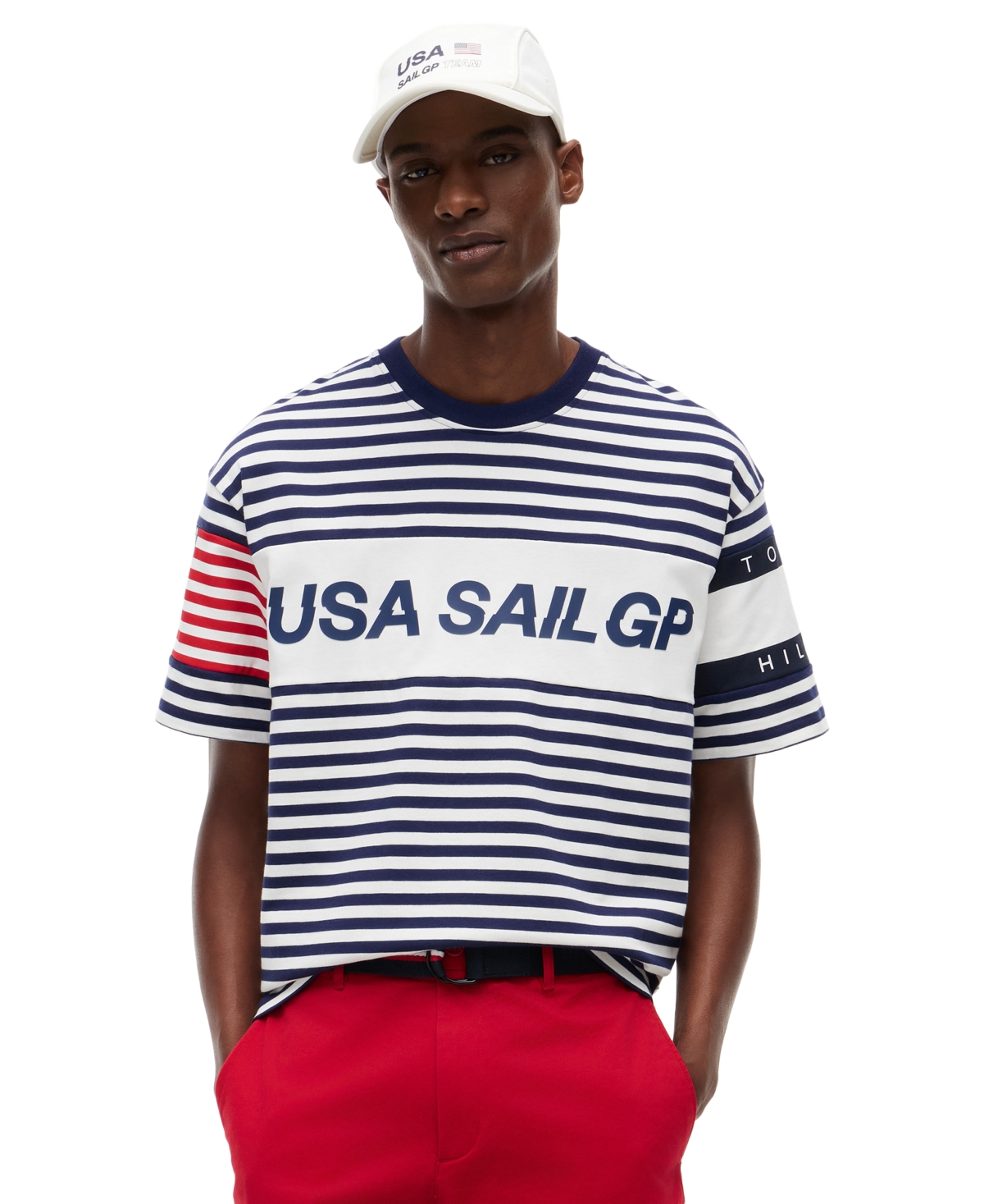 Click here for Tommy Hilfiger Mens Us Sailing Stripe Crewneck T-S... prices