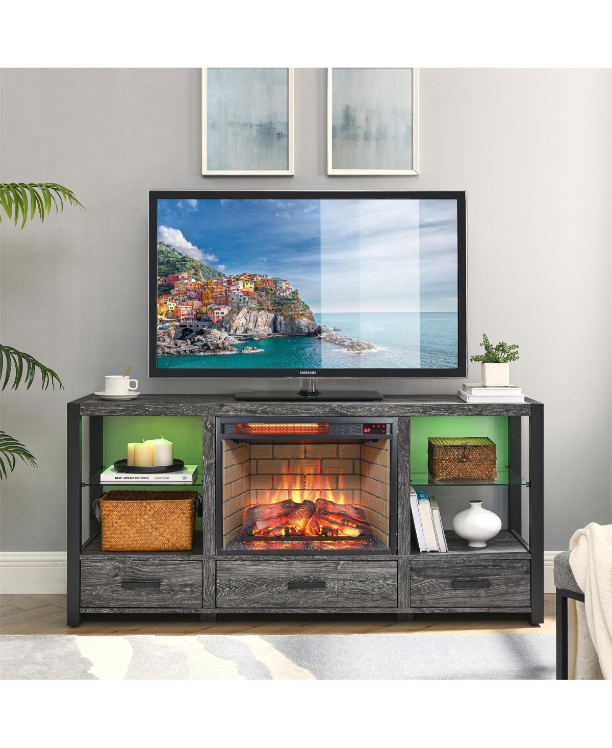 Click here for Clihome 23 inch Electric Fireplace Indoor Heater -... prices