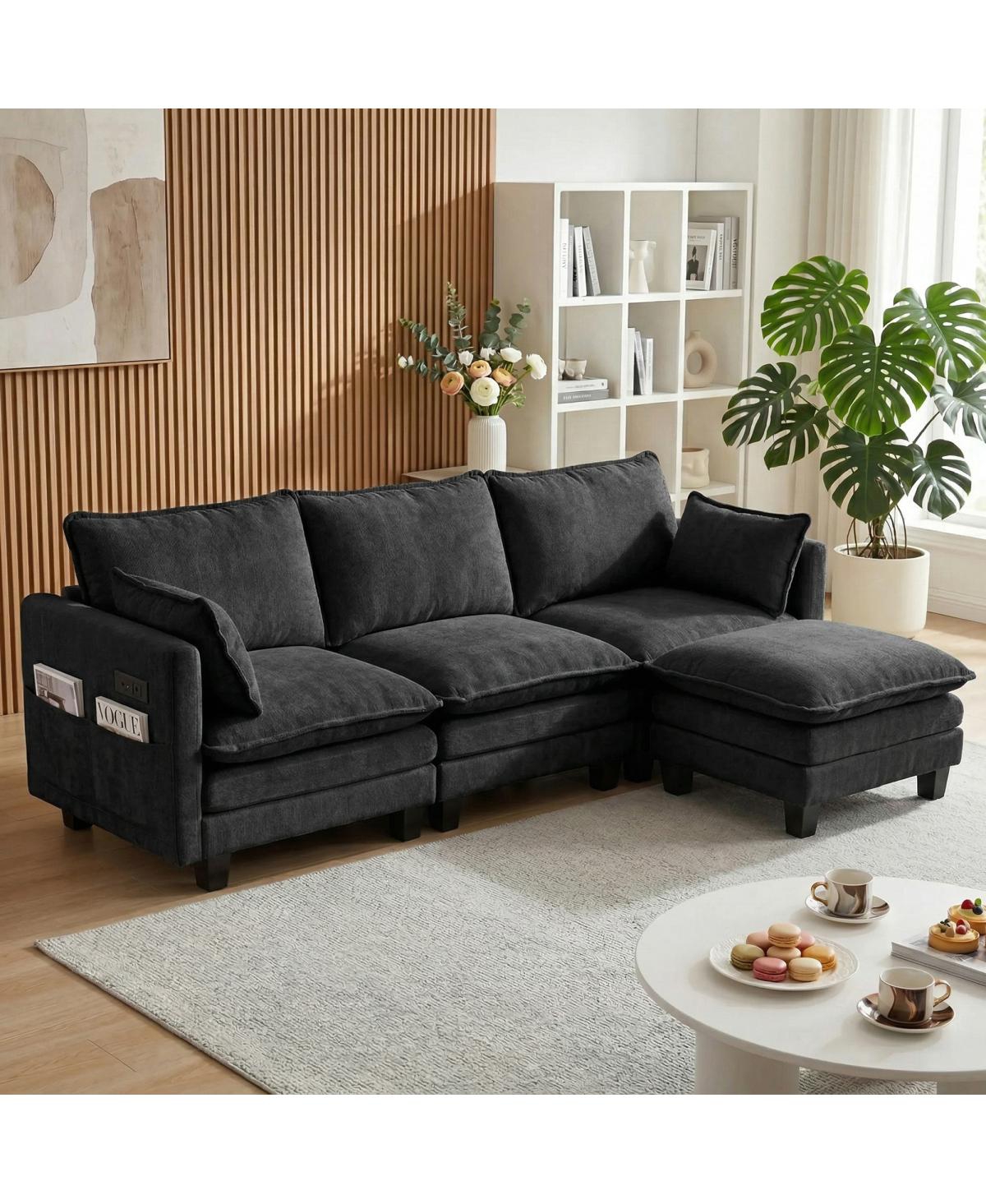 Click here for Streamdale Furniture Modern Chenille 3-Seat Sofa w... prices