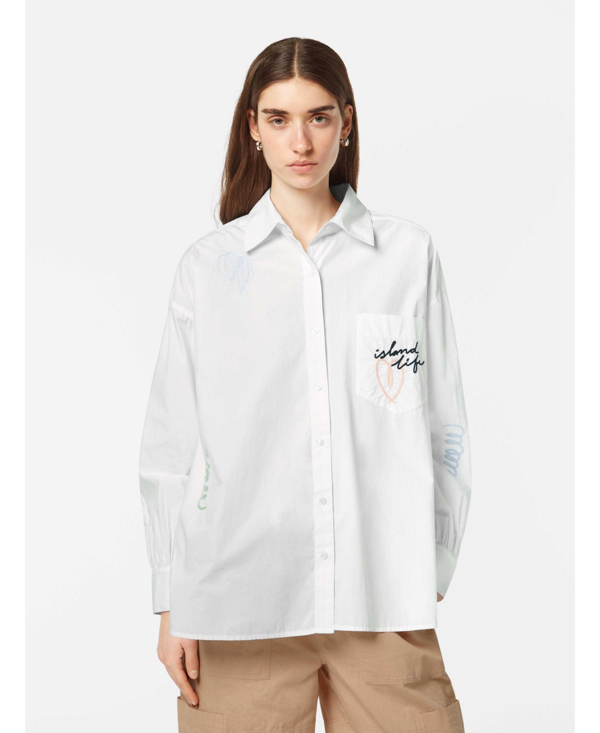 Click here for Scotch & Soda Womens Embroidered Poplin Shirt  - W... prices