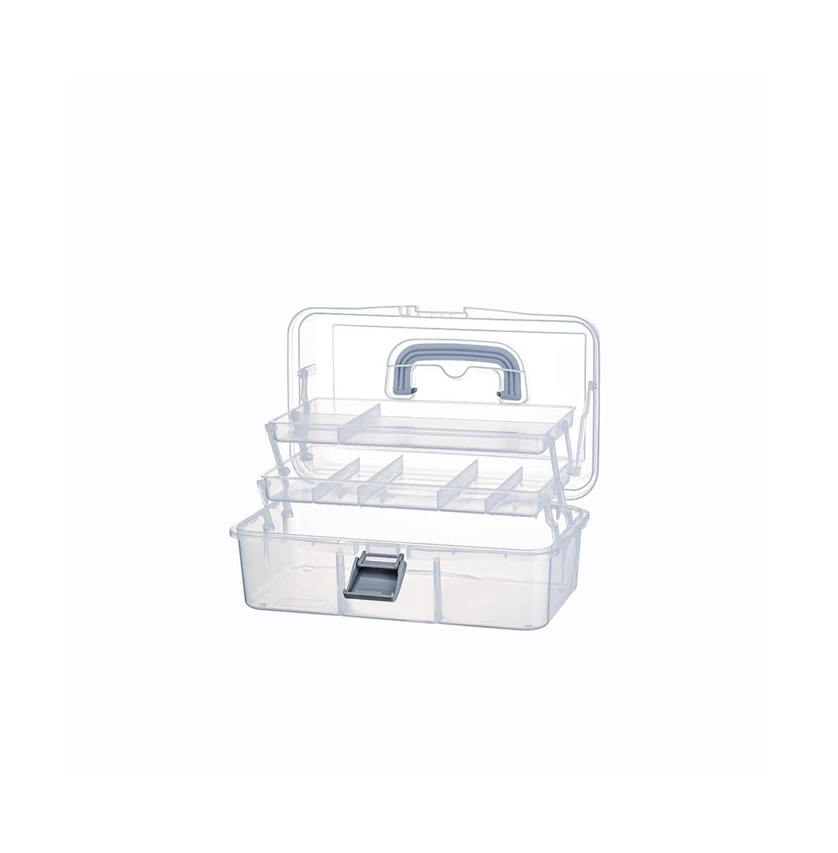 Click here for Xdovet 2-Tier Plastic Organizer Box with Handle -... prices