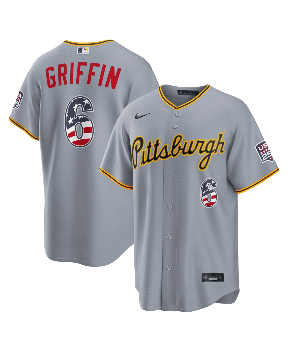 Click here for Nike Mens Konnor Griffin Gray Pittsburgh Pirates U... prices