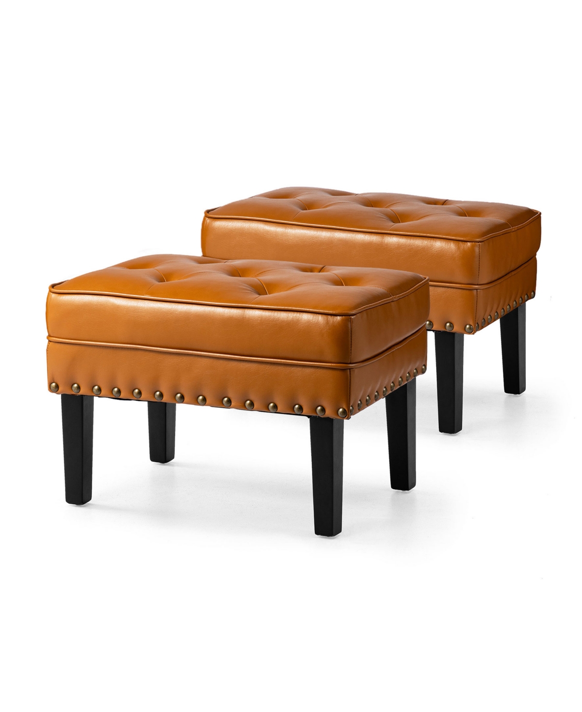 Click here for Glitzhome Mid-century Modern Leatherette Button-tu... prices