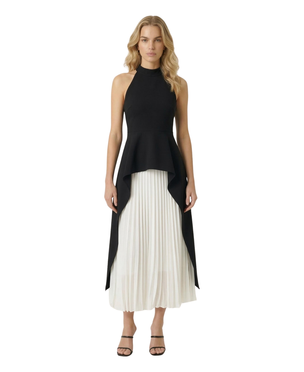 Click here for Modenaire Womens Halter-Neck Asymmetric Layered Pl... prices