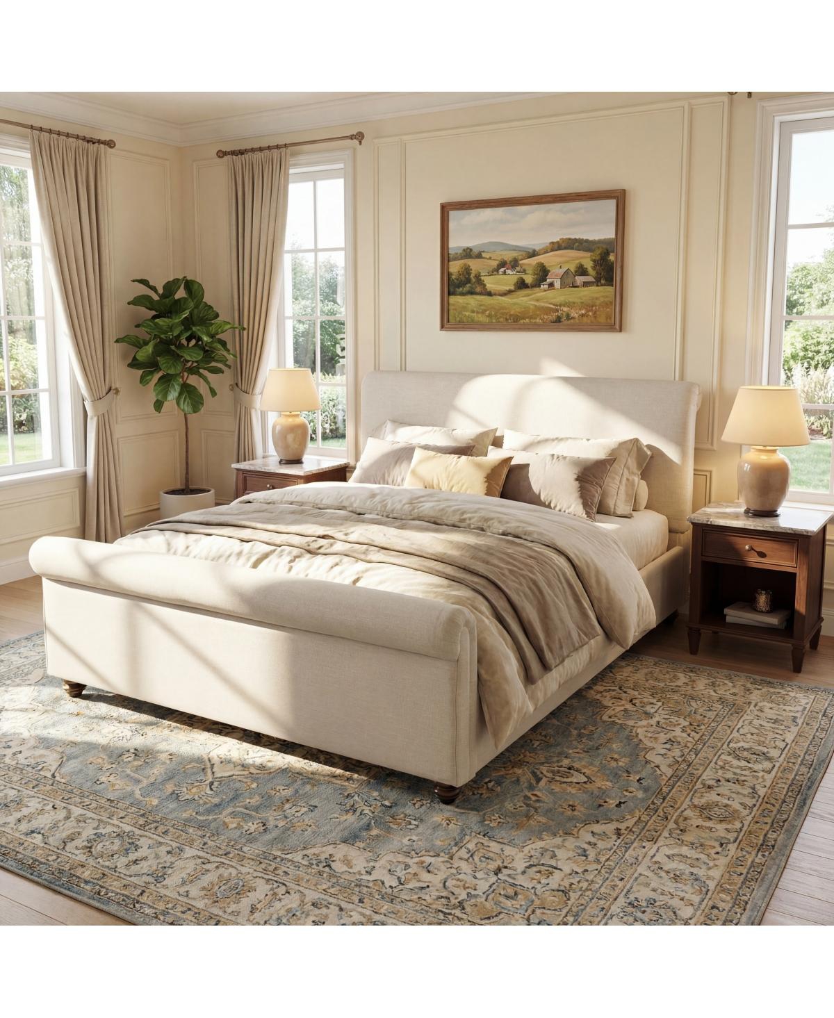 Click here for Streamdale Furniture Queen Size Upholstered Linen... prices