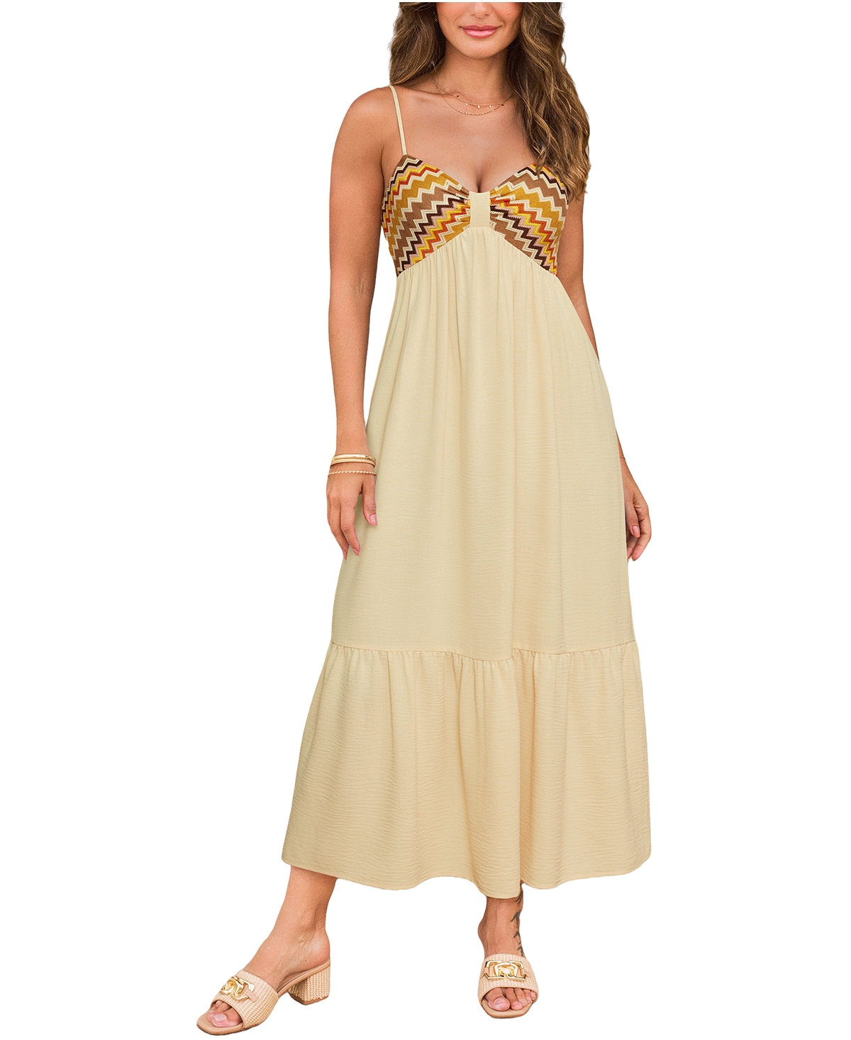Click here for Cupshe Womens Formal Invitation Chevron Maxi Beach... prices
