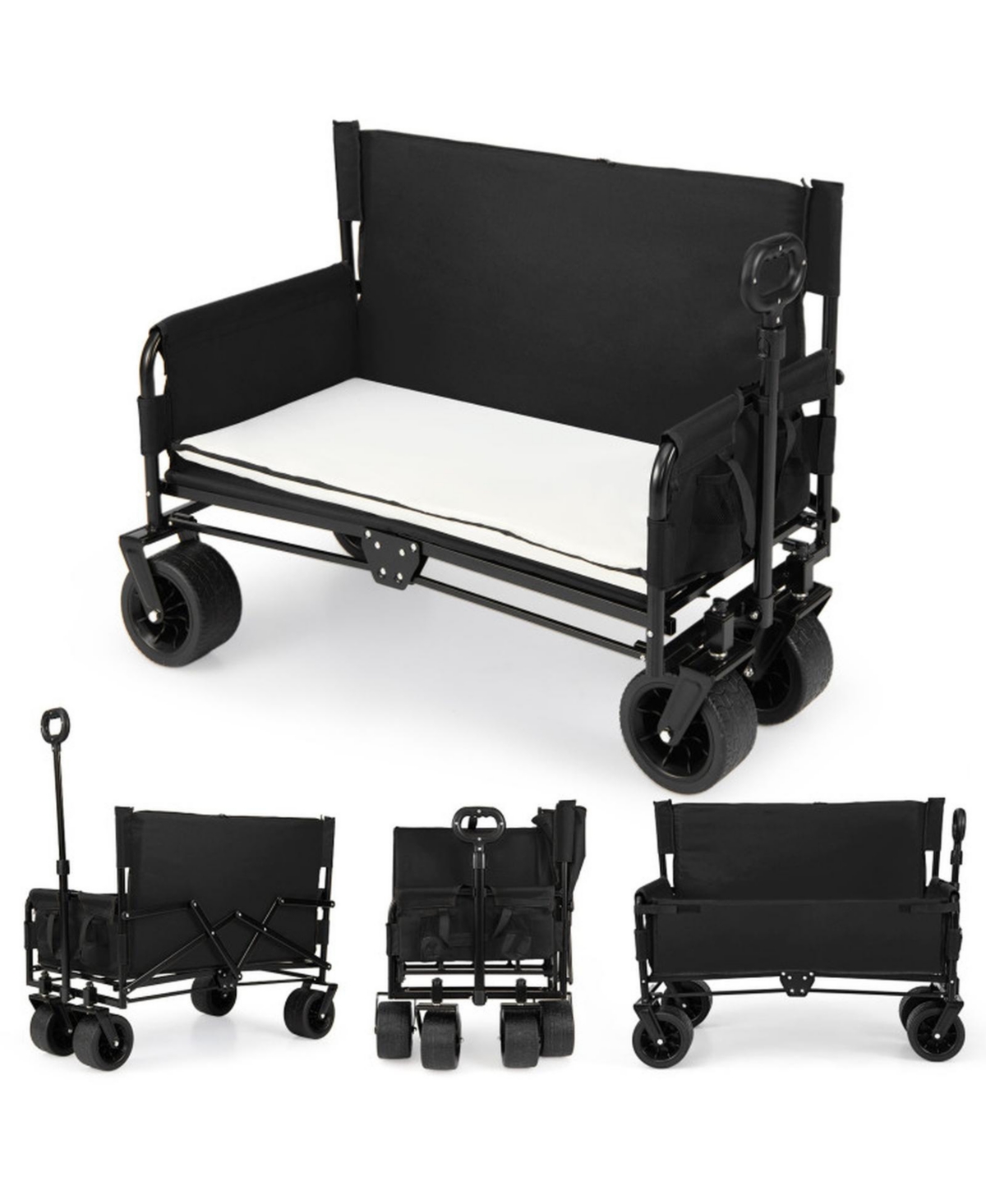 Click here for Gouun 2 in 1 Collapsible Beach Wagon and Bench Sea... prices