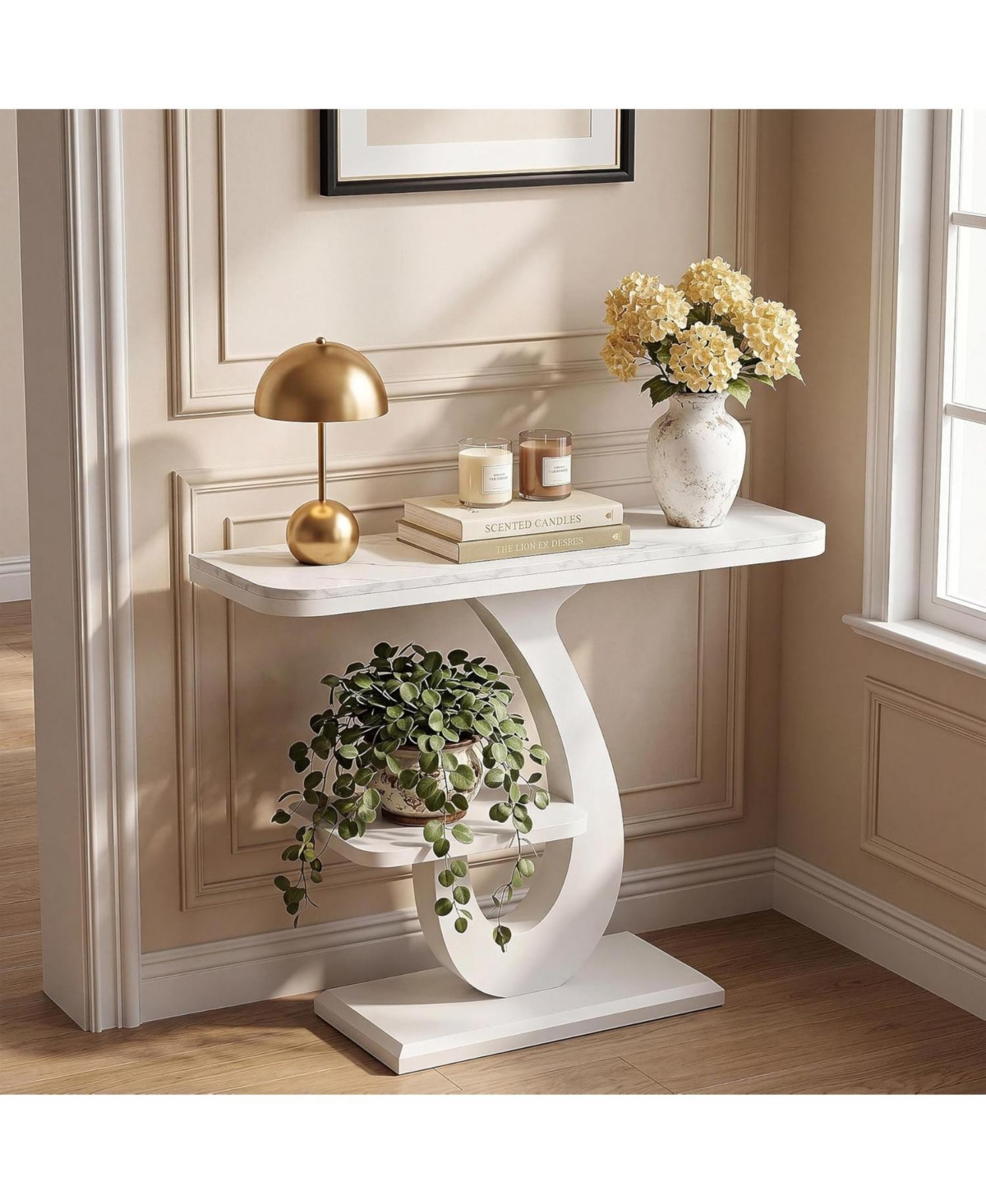 Click here for Tribesigns Small White Entryway Console Table  39-... prices
