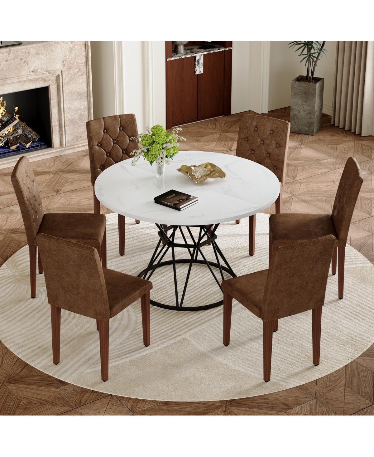 Click here for Streamdale Furniture 47.3 inch Round Mdf Table wit... prices