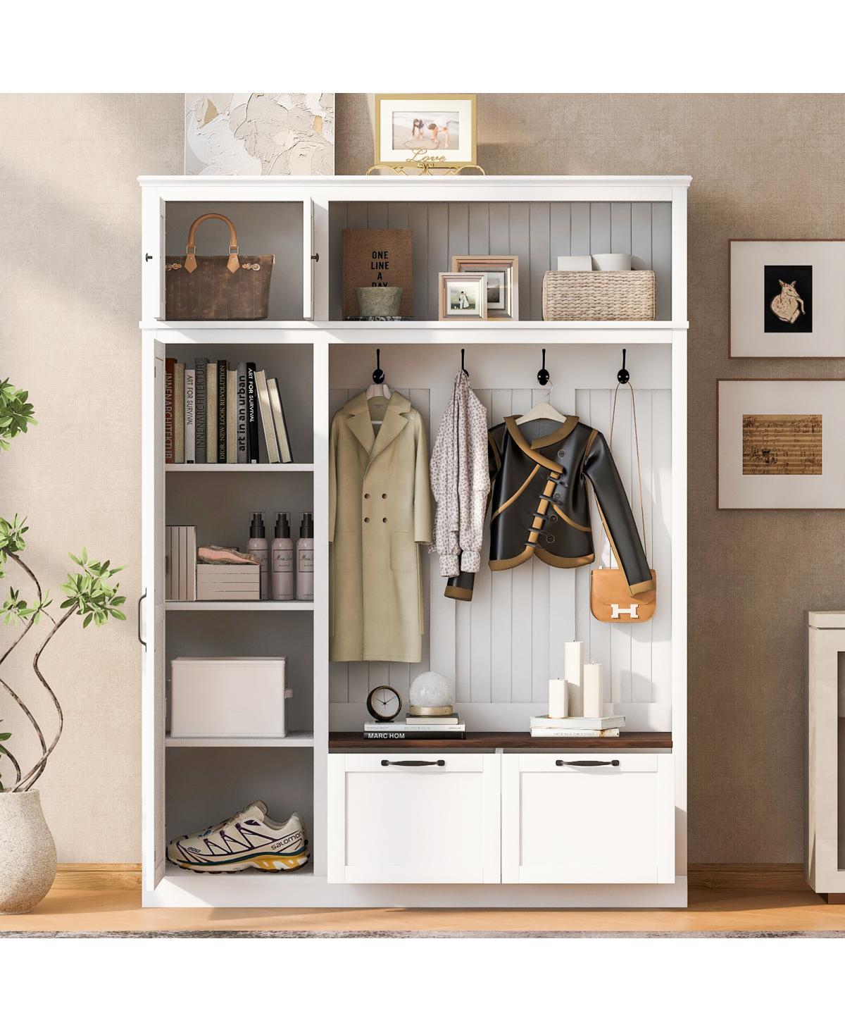 Click here for Streamdale Furniture 3-in-1 Hall Tree with Overhea... prices