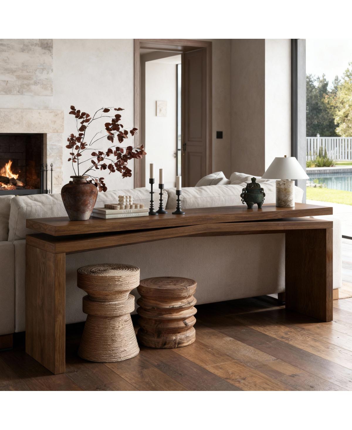 Click here for Streamdale Furniture 65-Inch Solid Wood Veneer Far... prices