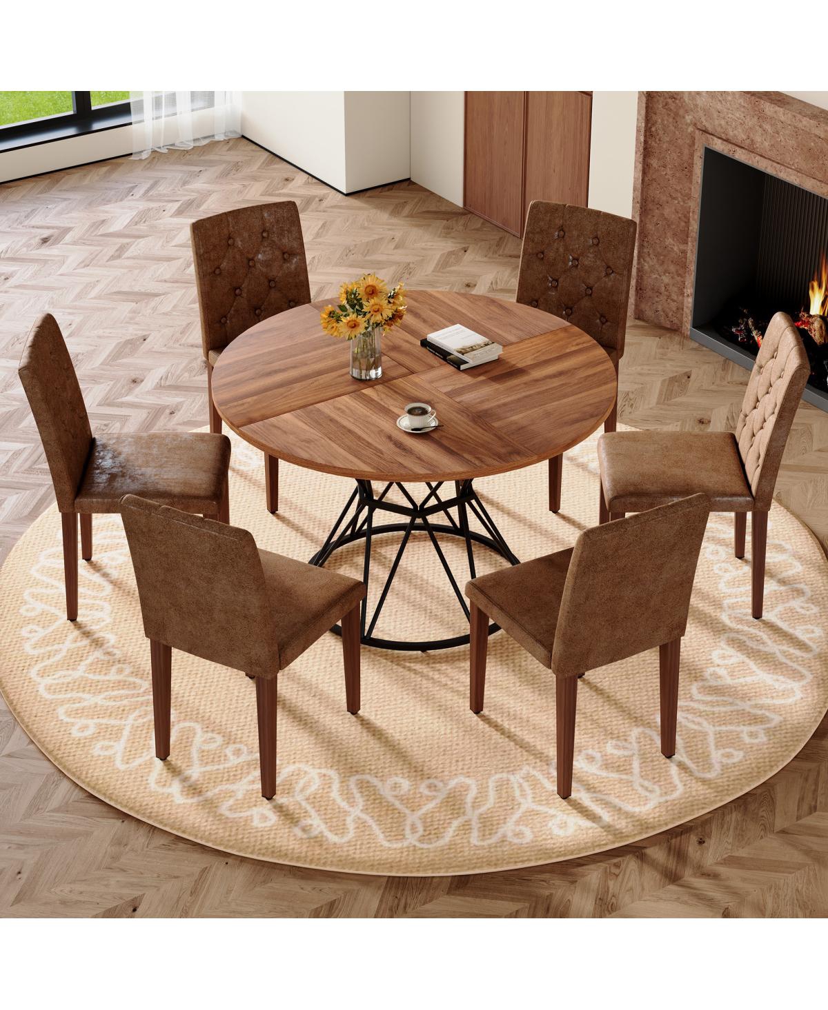 Click here for Streamdale Furniture 47.3 Mdf Round Table with 6 B... prices