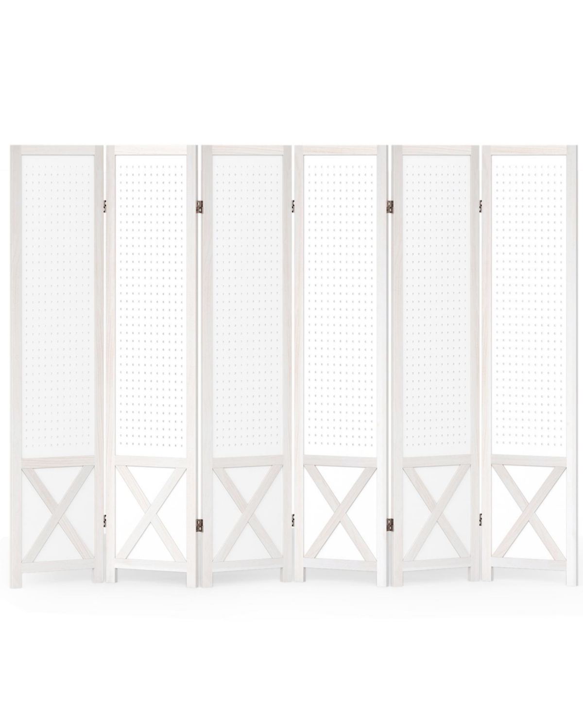 Click here for Slickblue 67 Foldable Pegboard Room Divider with 6... prices