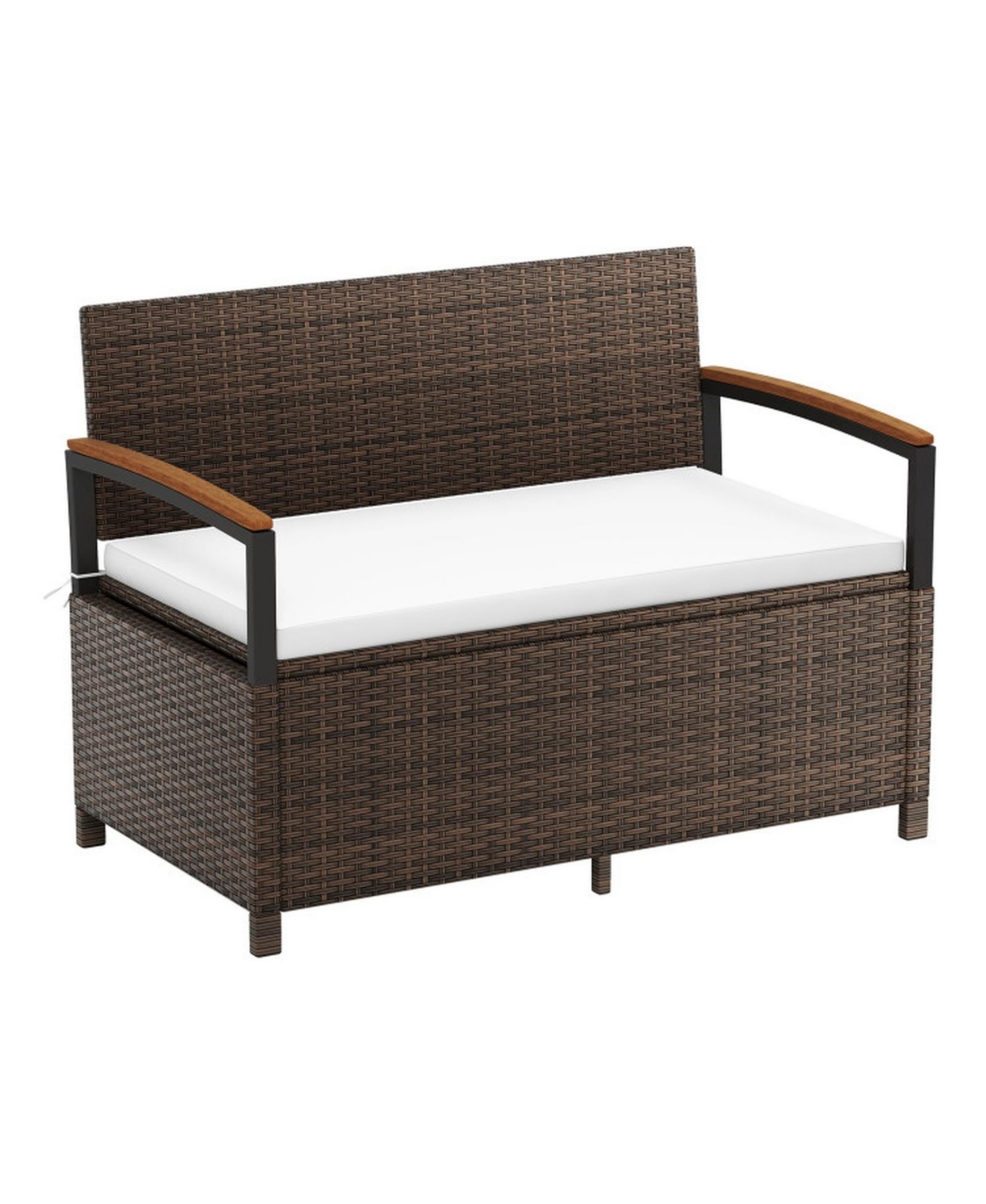 Click here for Sugift 46-Gallon Outdoor Storage Bench Deck Box Pa... prices